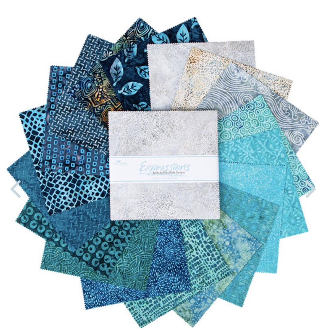 Bayou Blues /expressions Batiks /riley Blake Designs /10 Stacker /42 ...