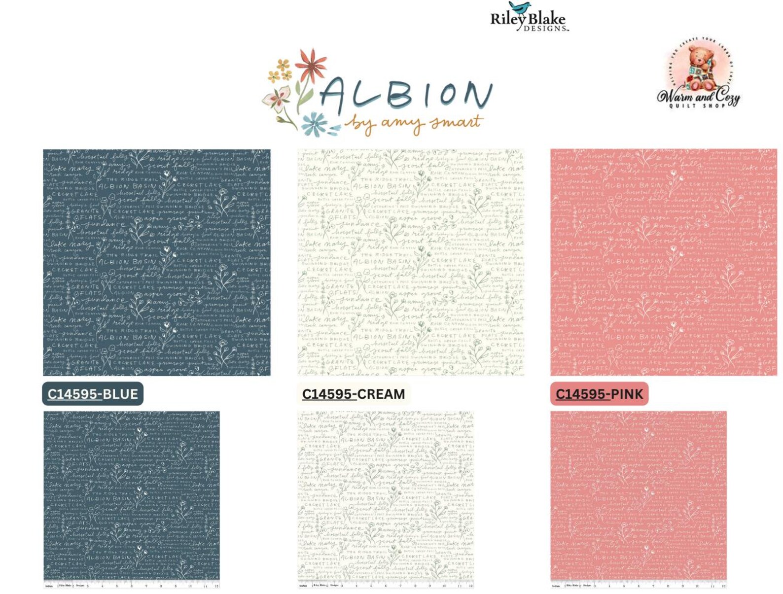 ALBION /floral Plaid /dream /amy Smart /riley Blake Designs/c14596 ...
