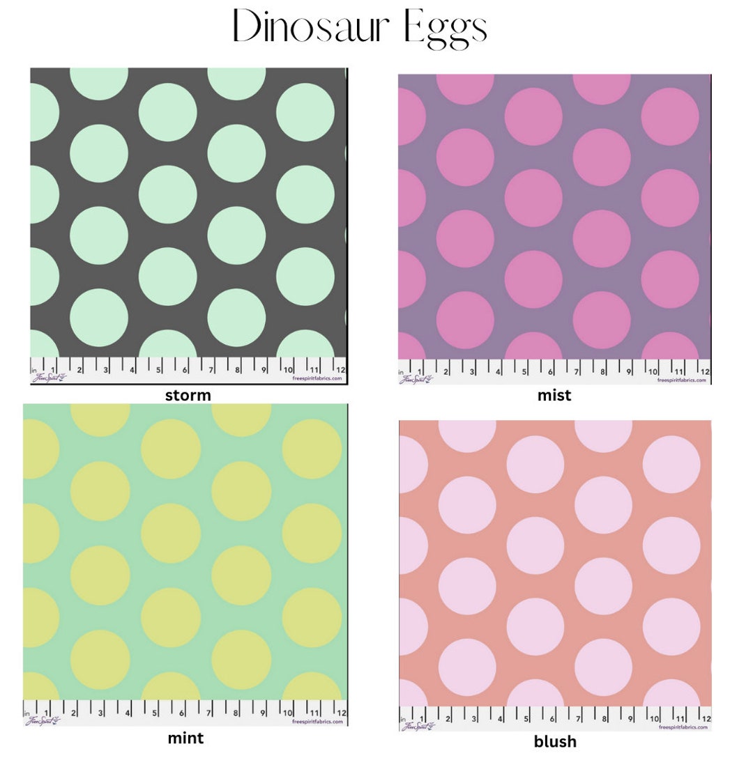 Dinosaur Eggs /roar by Tula Pink /free Spirit Fabrics by the Yard /by ...