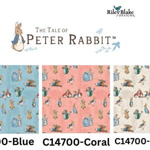 The Tale of PETER RABBIT /veggies/cream /beatrix Potter /riley Blake ...