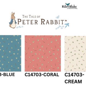 The Tale of PETER RABBIT /veggies/cream /beatrix Potter /riley Blake ...