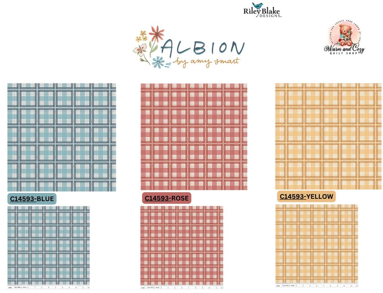 ALBION /floral Plaid /dream /amy Smart /riley Blake Designs/c14596 ...
