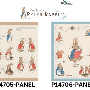 The Tale of PETER RABBIT /veggies/cream /beatrix Potter /riley Blake ...