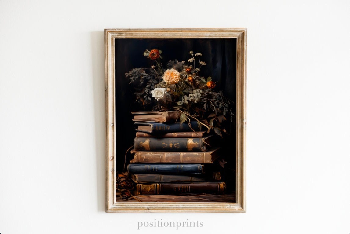 Dark Academia Books, Dark Academia Decor, Dark Cottagecore Decor, Moody ...