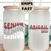 Personalized Senior 2025 Gift, Graduation Gift Glass Cup, Custom Class ...