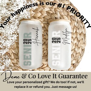 Personalized Graduation Gift, Senior 2025 Glass Cup, Custom Class of ...