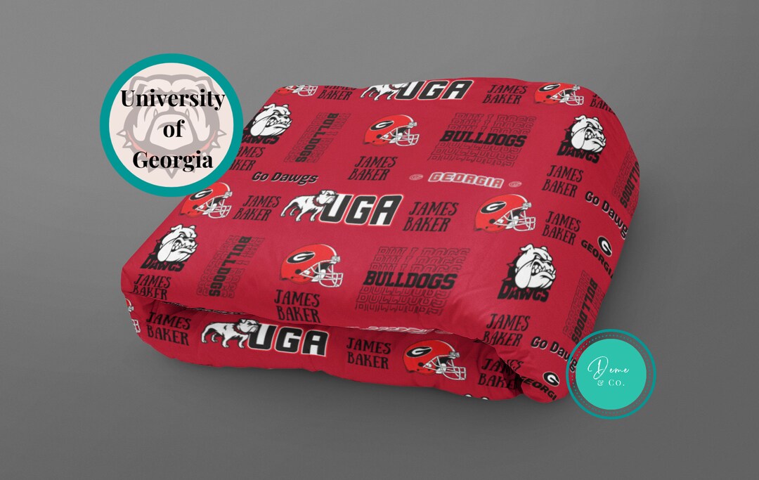 Custom Name Blanket-georgia Bulldogs Throw-university of Georgia ...