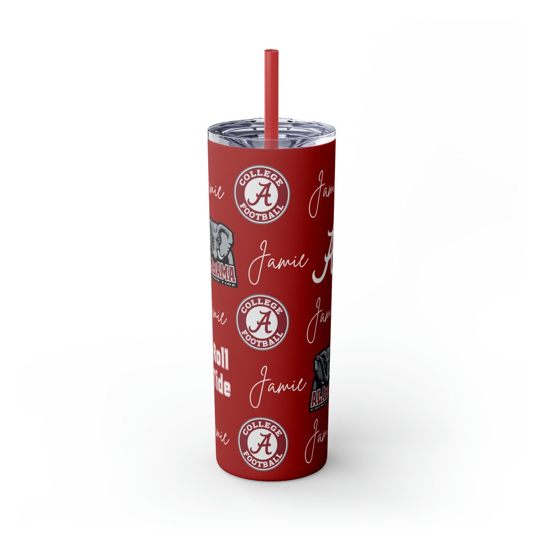 Custom University of Alabama Tumbler-roll Tide-alabama Football-crimson ...