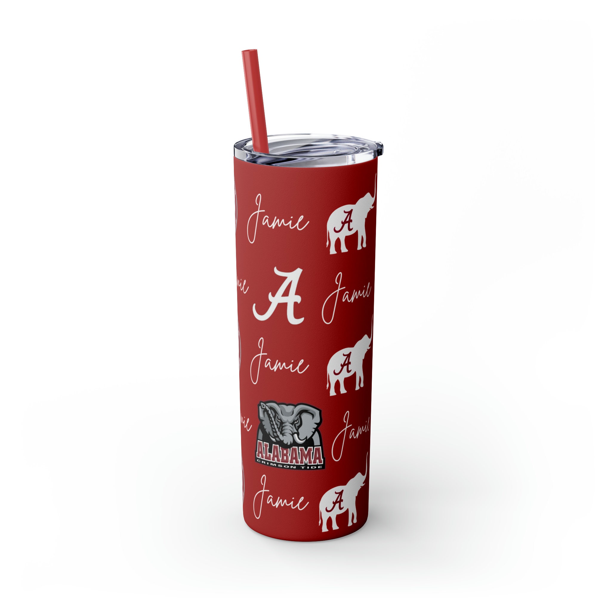 Custom University of Alabama Tumbler-roll Tide-alabama Football-crimson ...