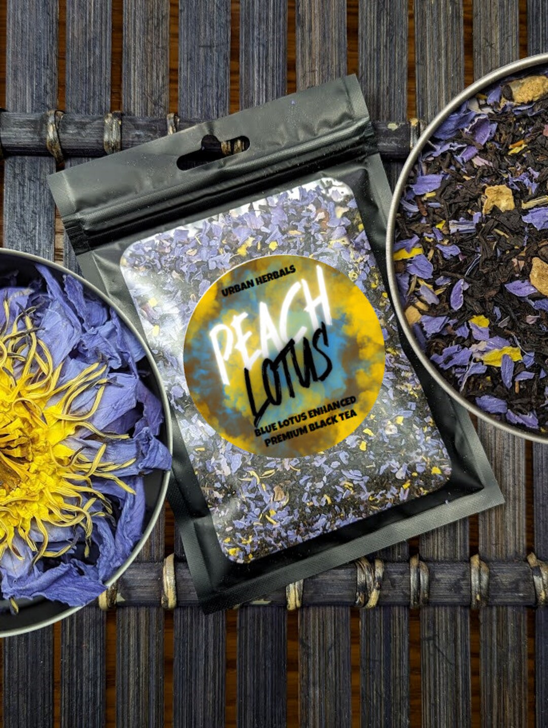 Peach Lotus Egyptian Blue Lotus Enhanced Fruit Black Tea Blend Nymphaea ...