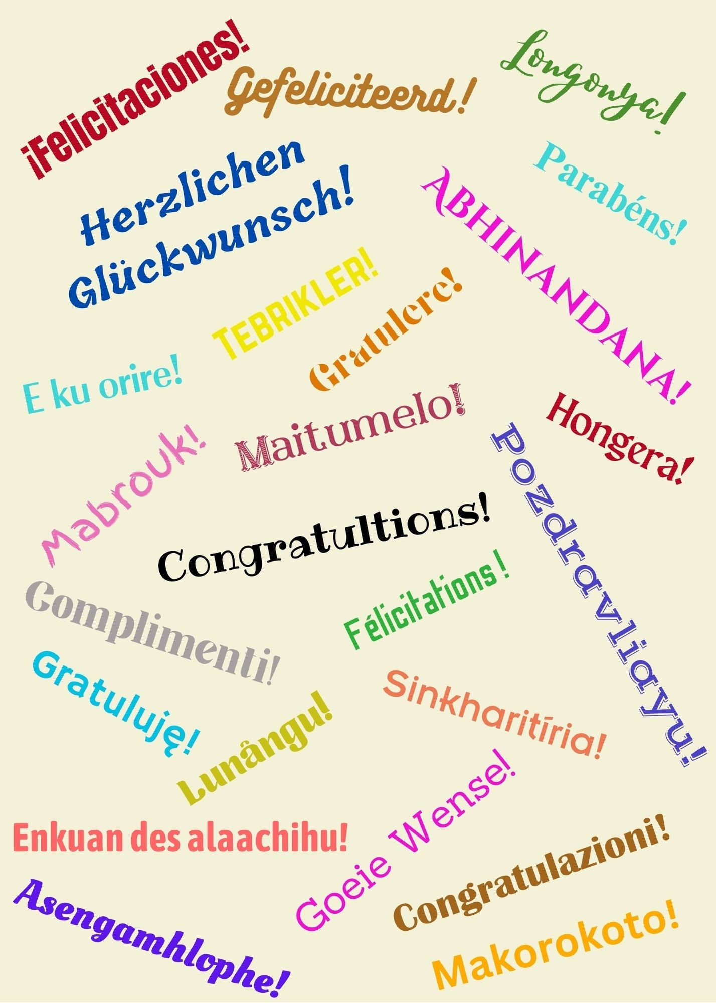Congratulations Card Printable, Congratulations Card,instant Download ...