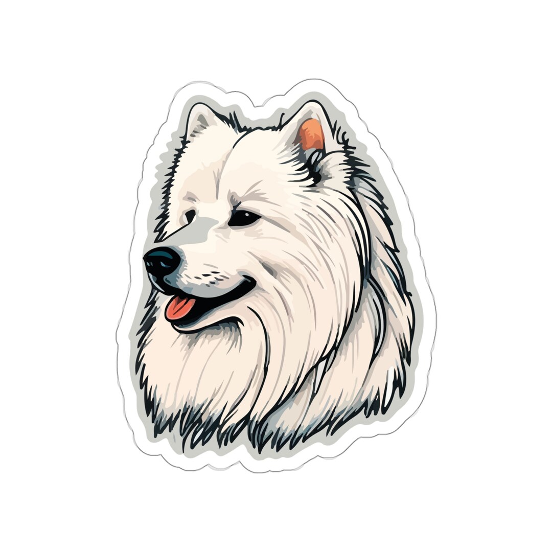 Samoyed Dog Sticker Cute Pet Decal Laptop Decoration Water - Etsy