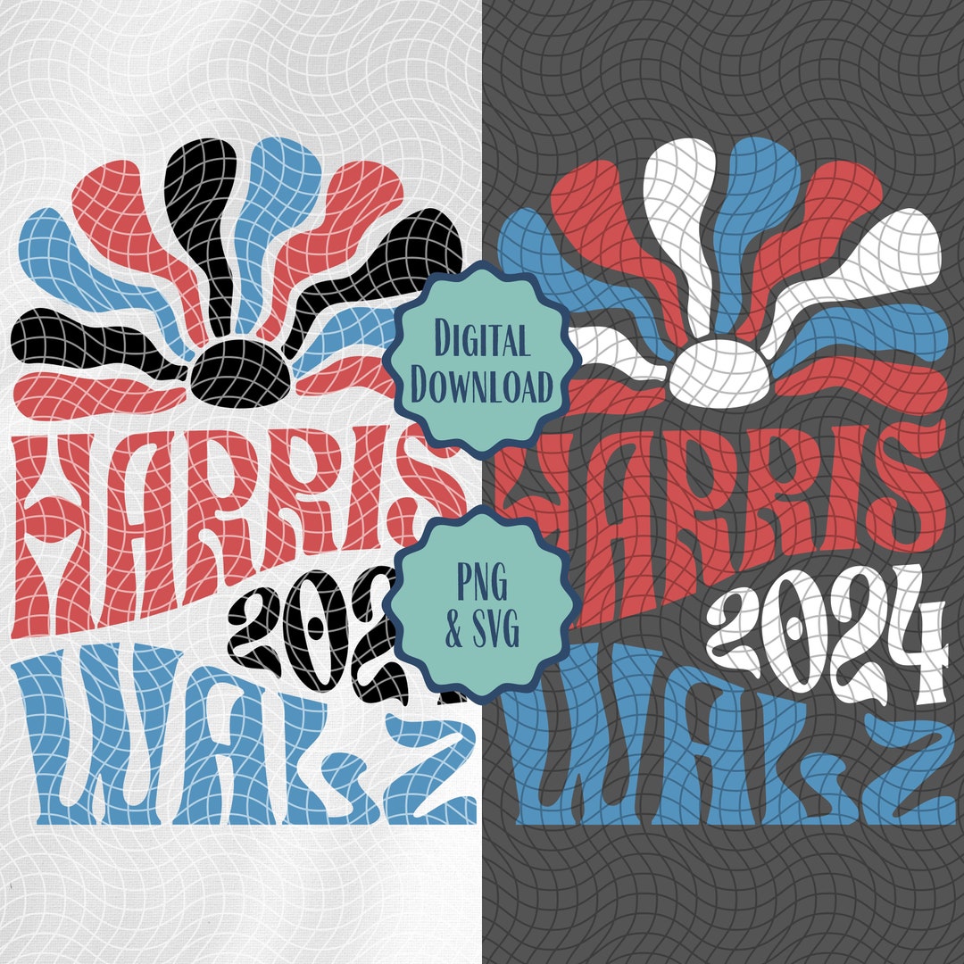 Kamala Harris Tim Walz 24 PNG SVG, Elección 2024, Voto Azul, Camisa ...