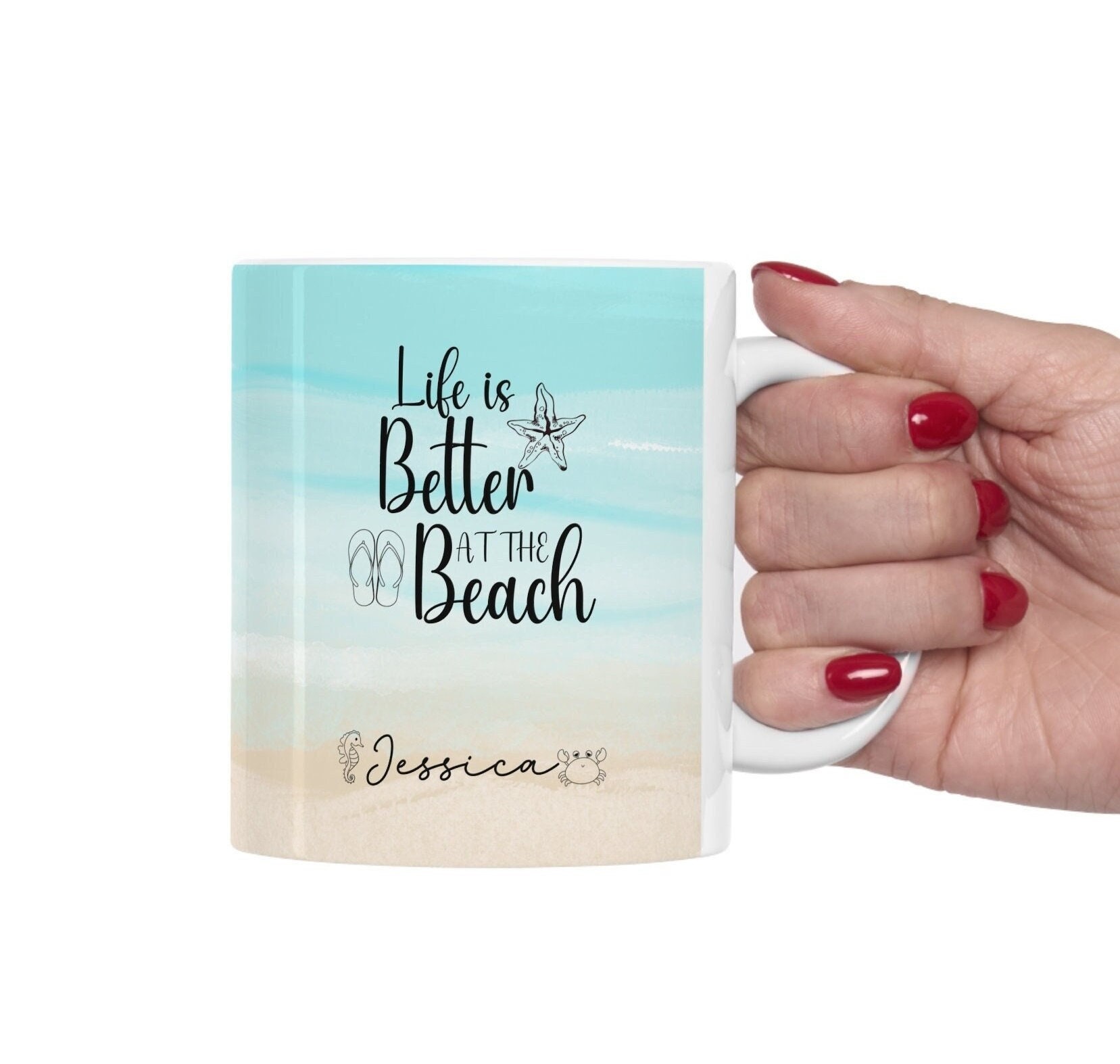 Beach Inspired Coffee Mug Personalized Life is Better at the Beach ...
