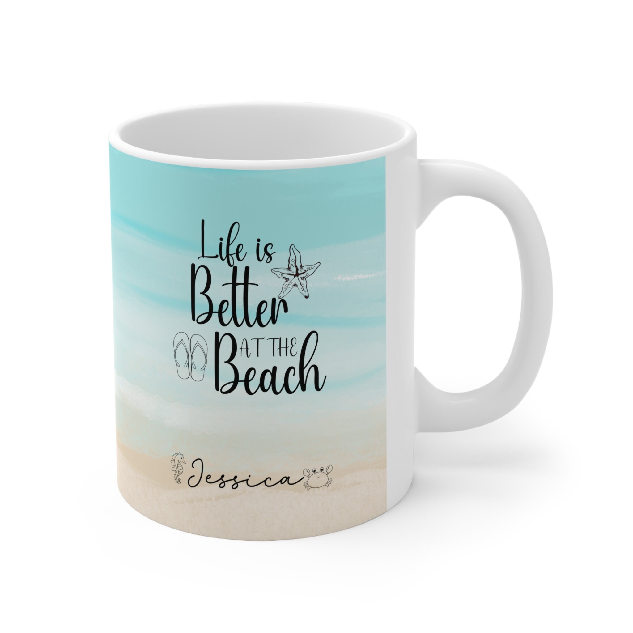 Beach Inspired Coffee Mug Personalized Life is Better at the Beach ...