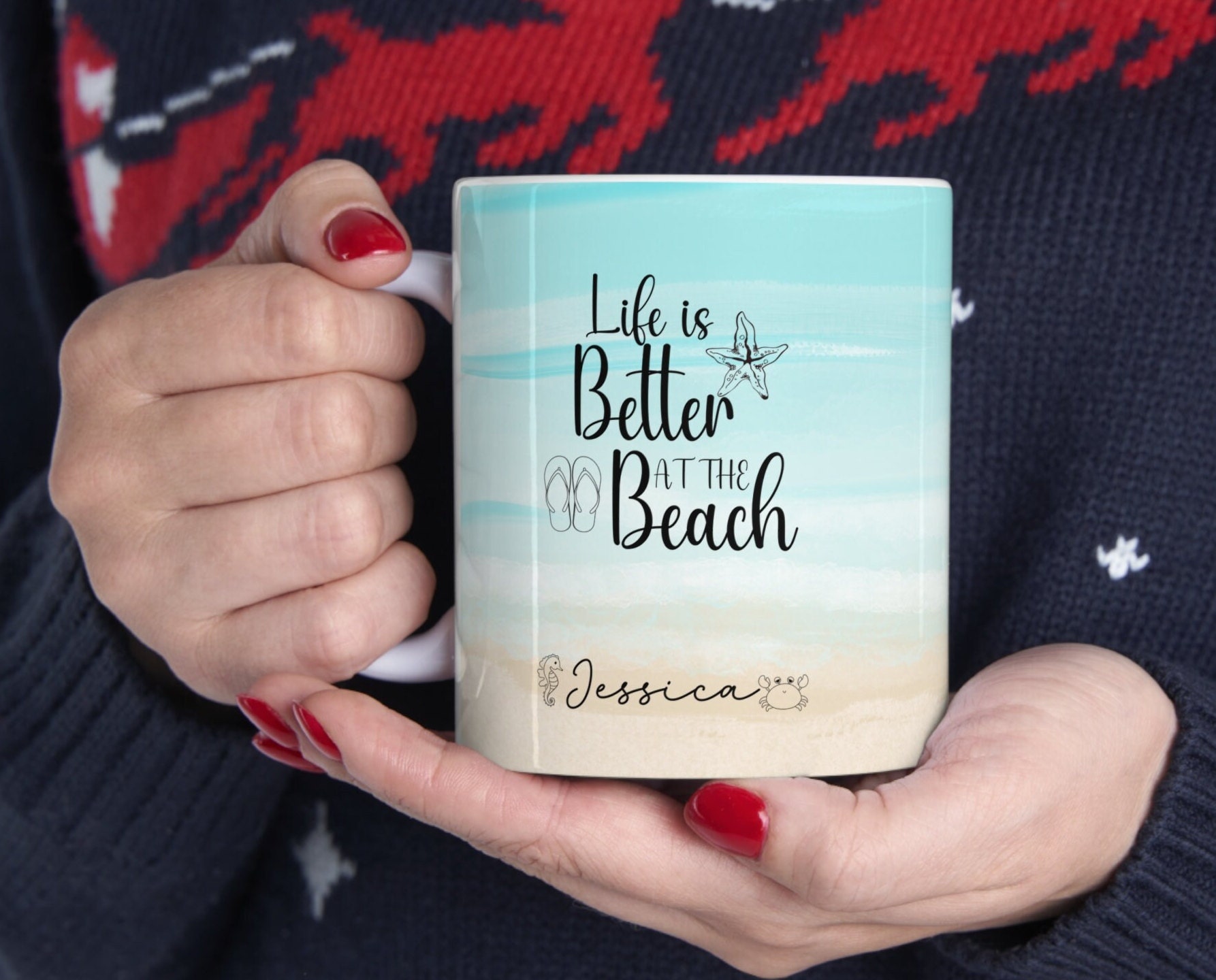 Beach Inspired Coffee Mug Personalized Life is Better at the Beach ...