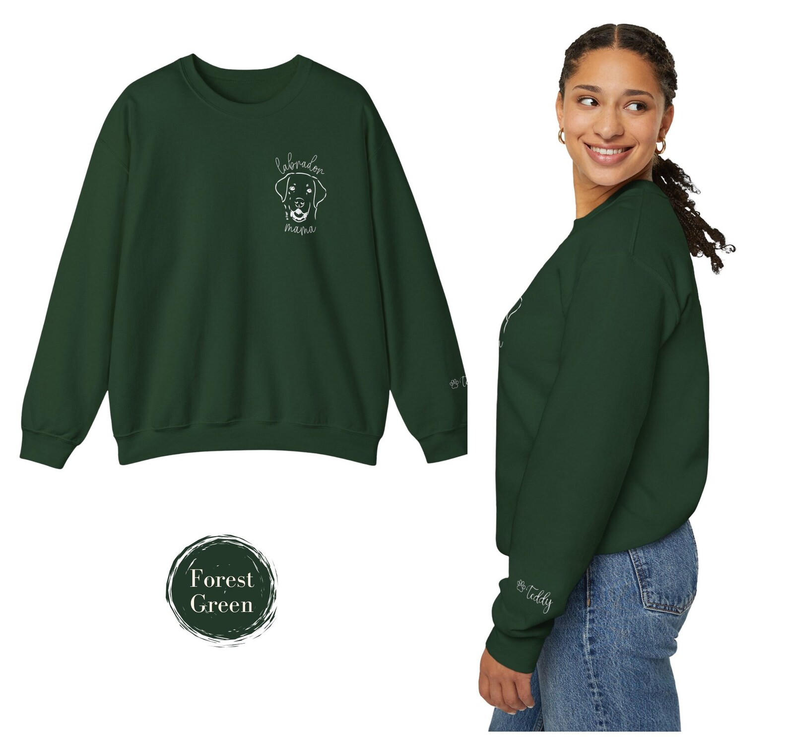 Personalized Labrador Sweatshirt Labrador Retriever Mama Sweatshirt ...