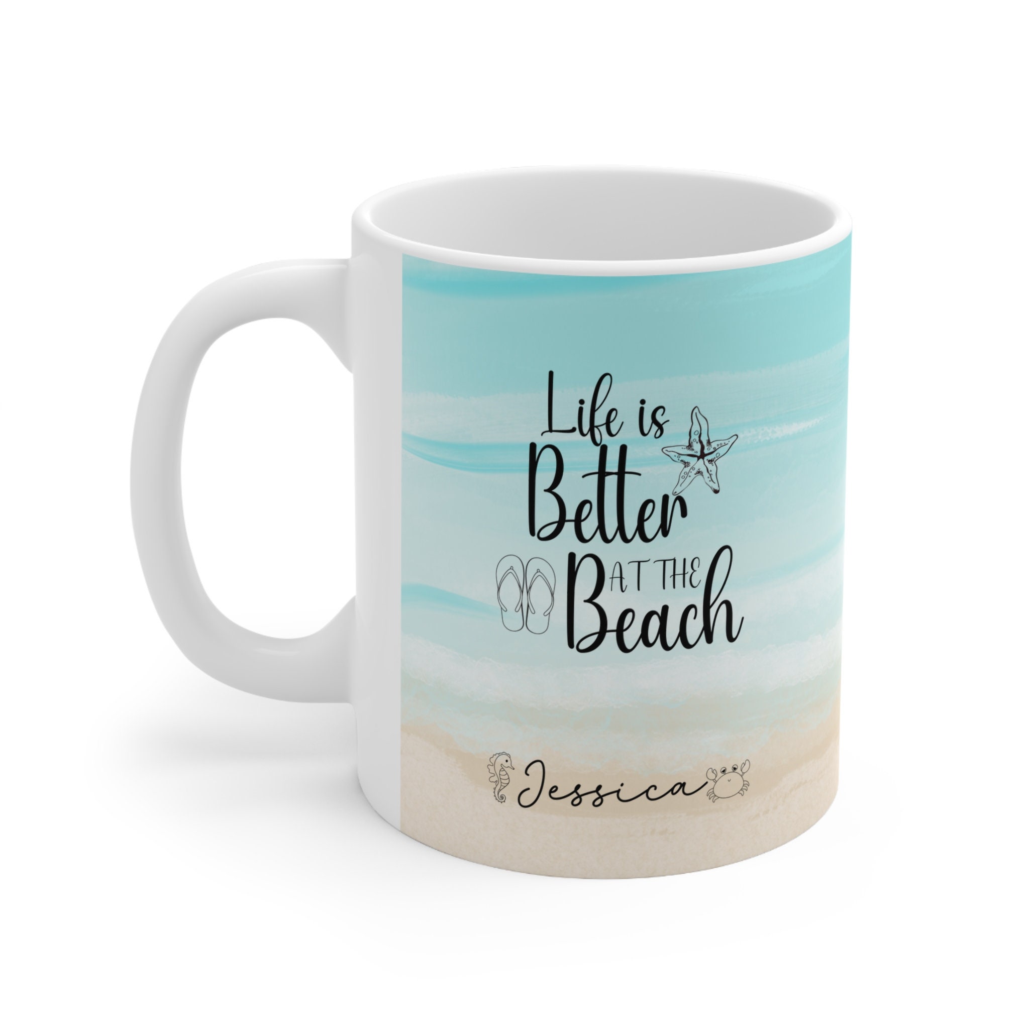 Beach Inspired Coffee Mug Personalized Life is Better at the Beach ...