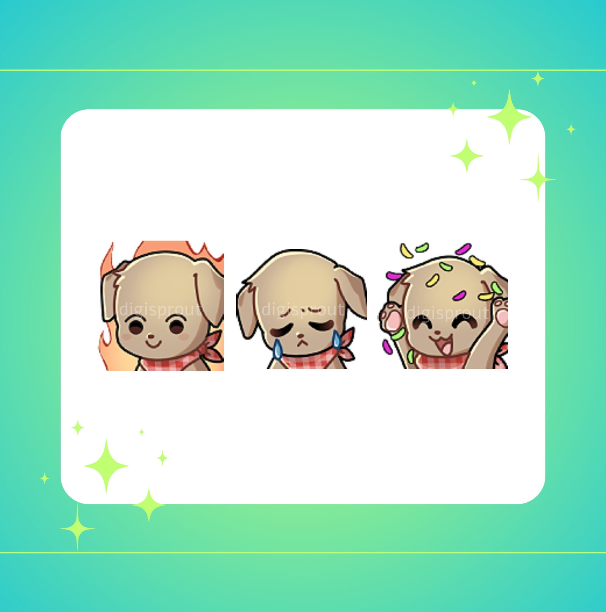 Cute Puppy Dog Emotes / Twitch & Discord - Etsy