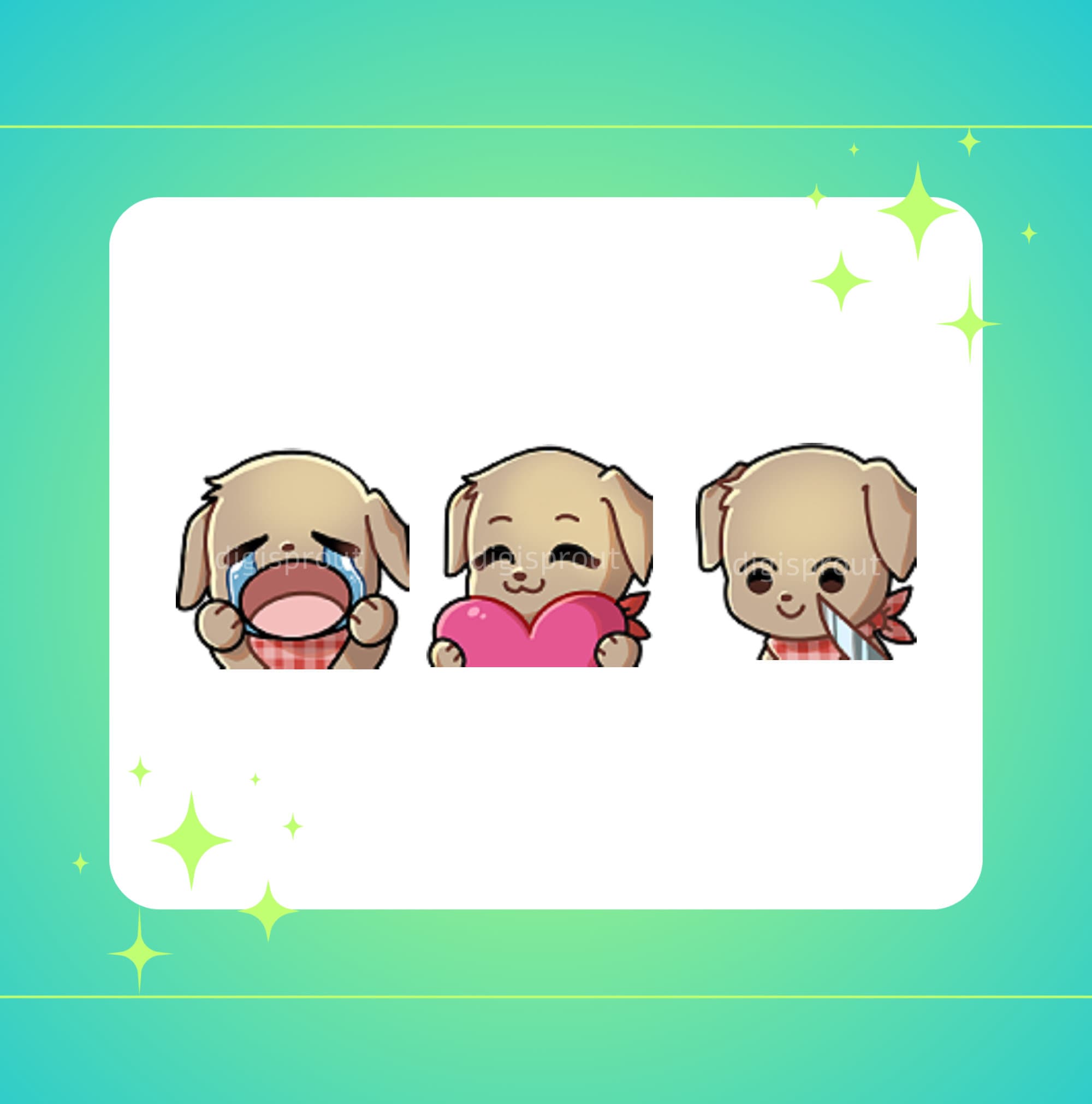 Cute Puppy Dog Emotes / Twitch & Discord - Etsy