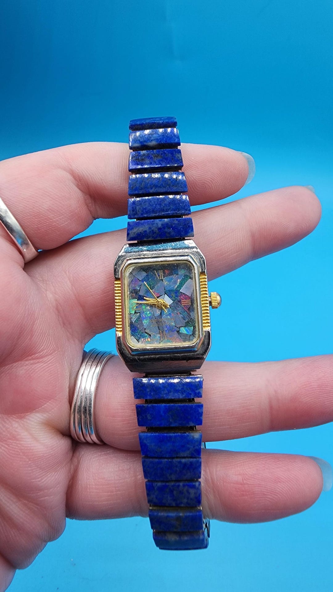 Gemstone Quartz Lapis Watch - Etsy