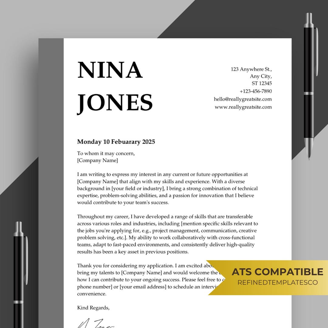Healthcare Cover Letter Template – Canva & Word | Ats-friendly ...