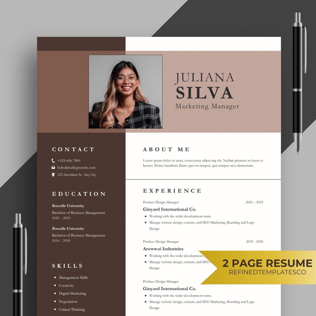 Resume With Photo, Resume Template College Student, Resume Template ...