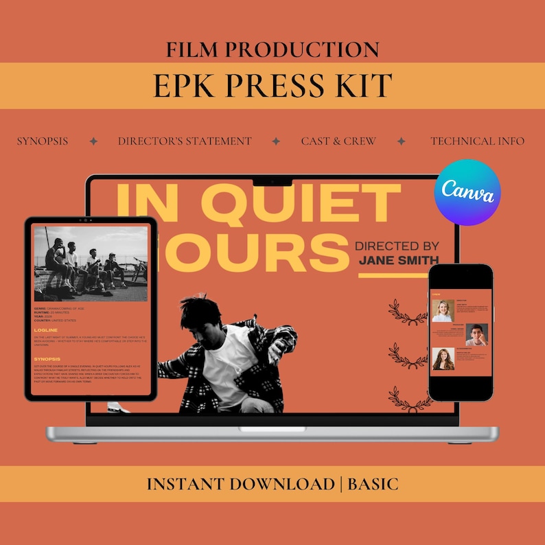 Canva Film Festival Press Kit | Electronic EPK Template (digital ...