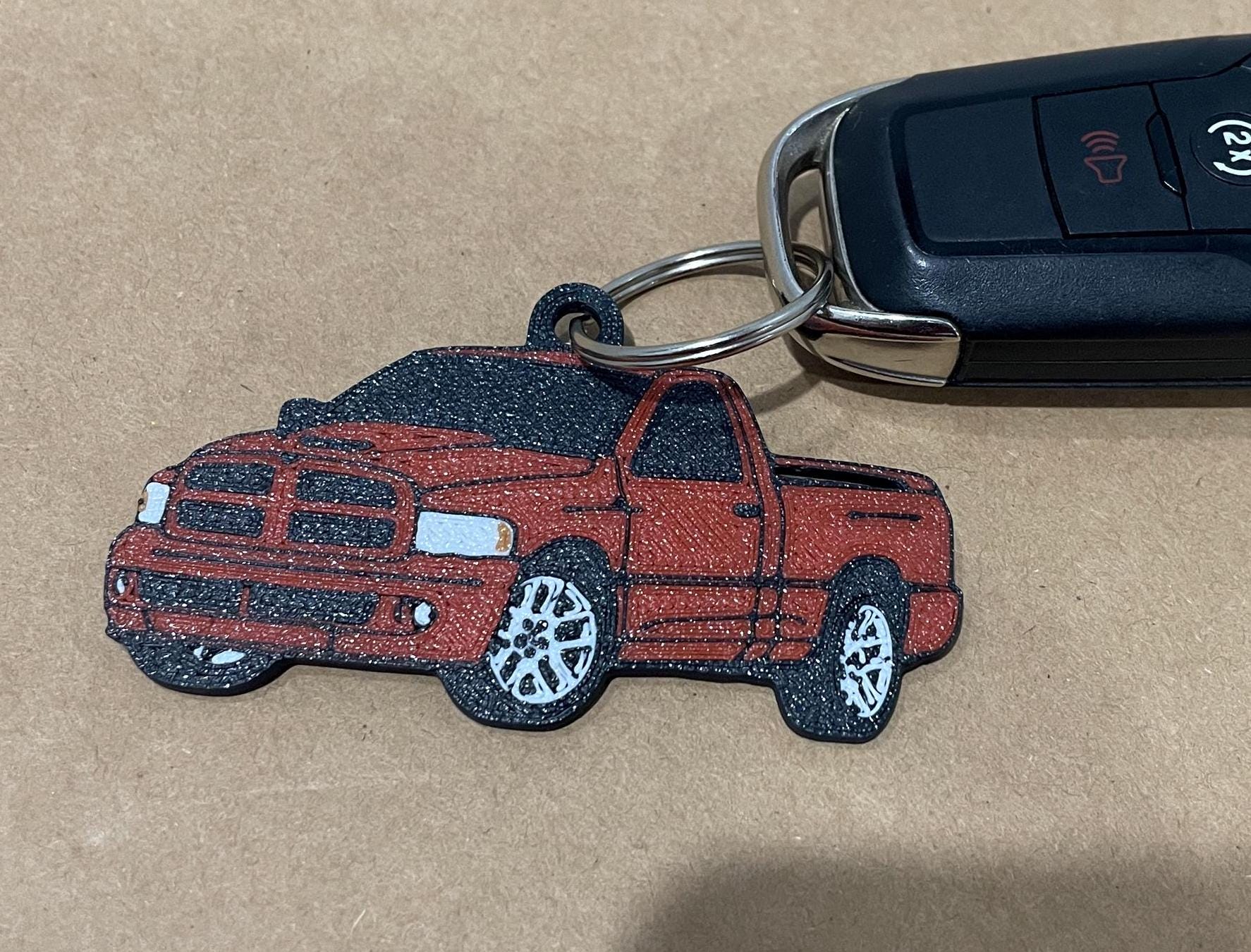 3D Printed Dodge Ram SRT Keychain - Etsy
