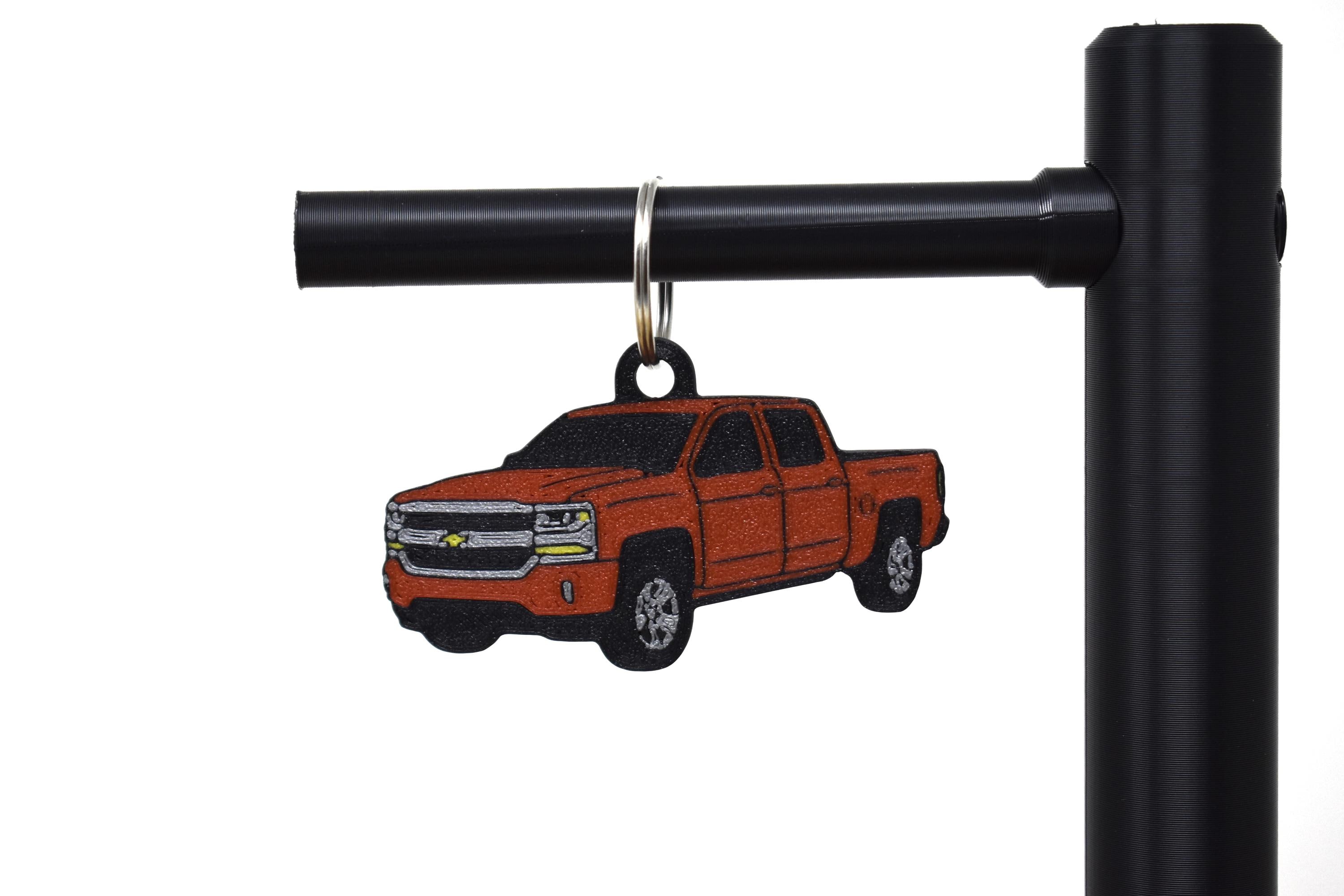 3D Printed Chevy Silverado Keychain – Tough, Rugged, and Reflective - Etsy