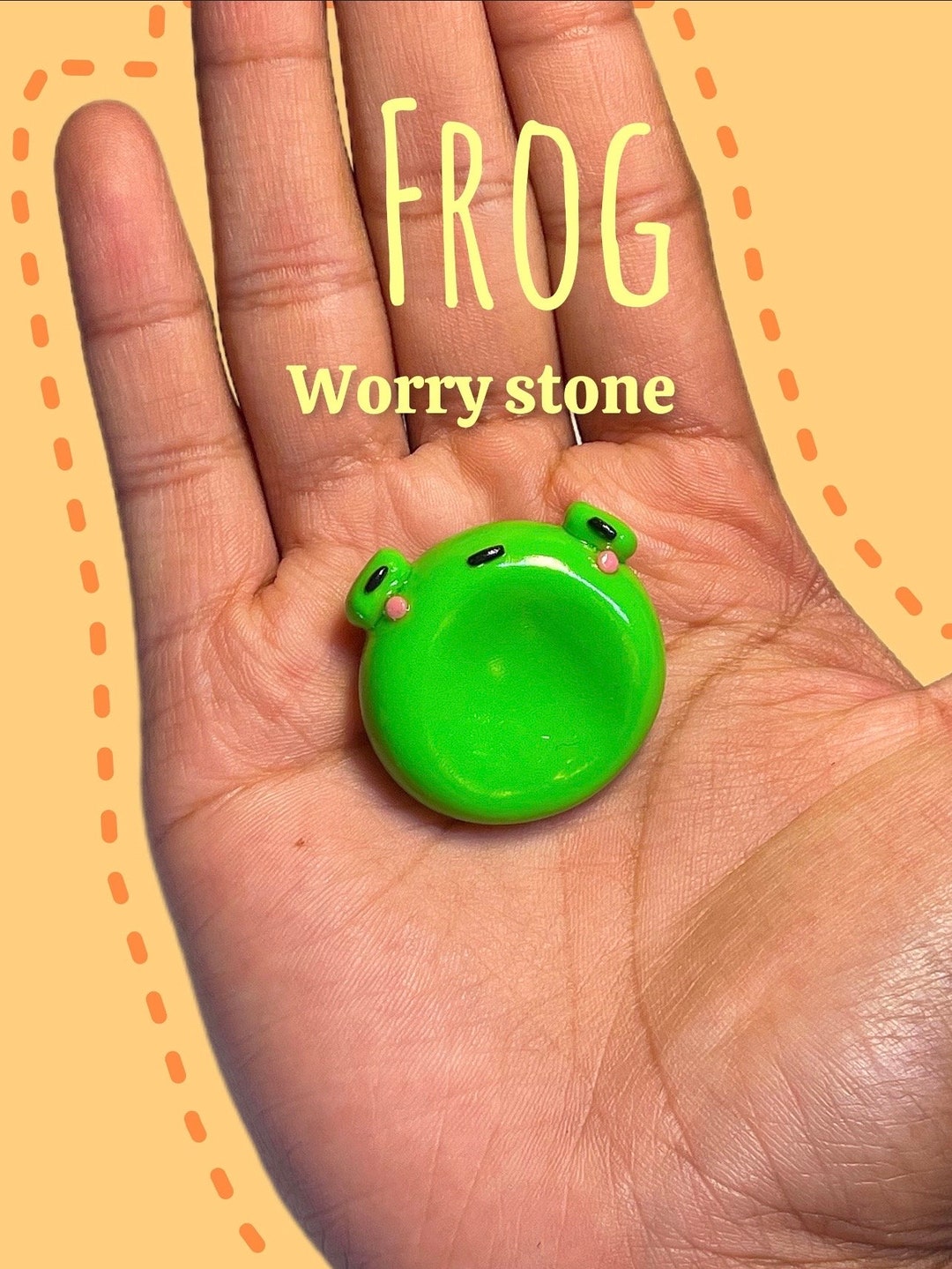 Frog Worry Stone | Stress Relief | Fidget | Cute | Pocket Toy | Pocket ...