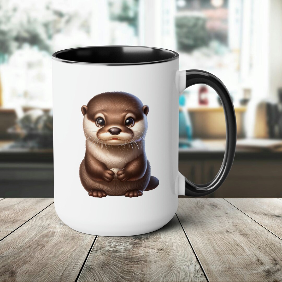 Otter Mug, Cute Otter Gift, Two Tone Coffee Mugs, Five Colors, 15oz - Etsy