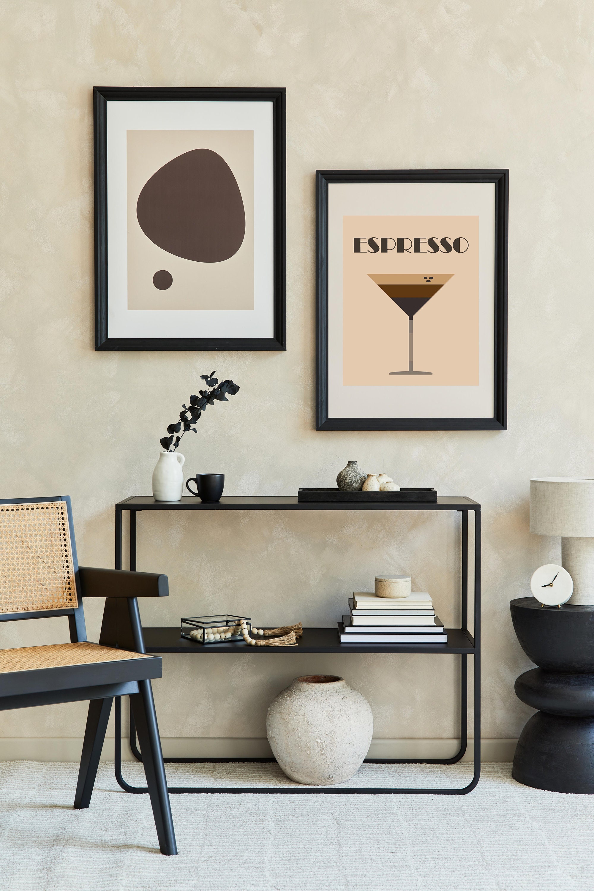 Espresso Martini Minimalistic Retro Cocktail Wall Art Poster Cute Bar ...