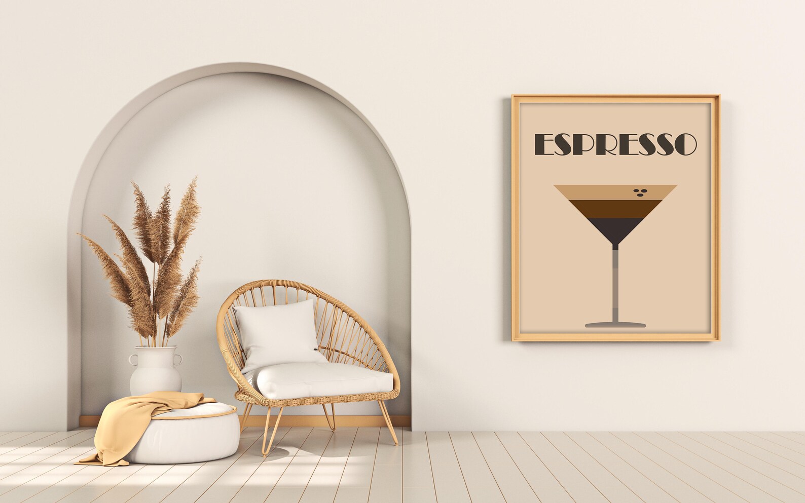Espresso Martini Minimalistic Retro Cocktail Wall Art Poster Cute Bar ...
