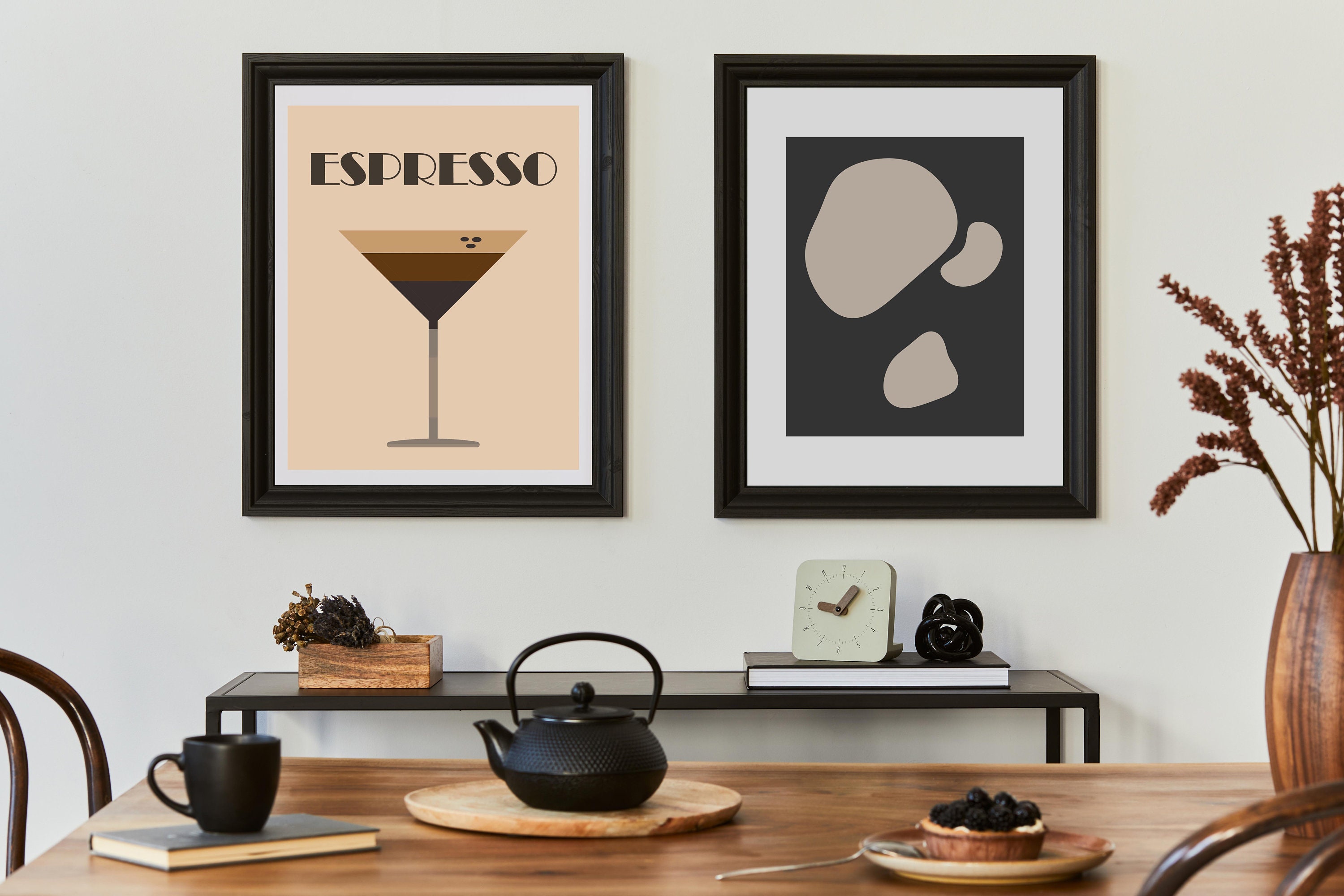 Espresso Martini Minimalistic Retro Cocktail Wall Art Poster Cute Bar ...