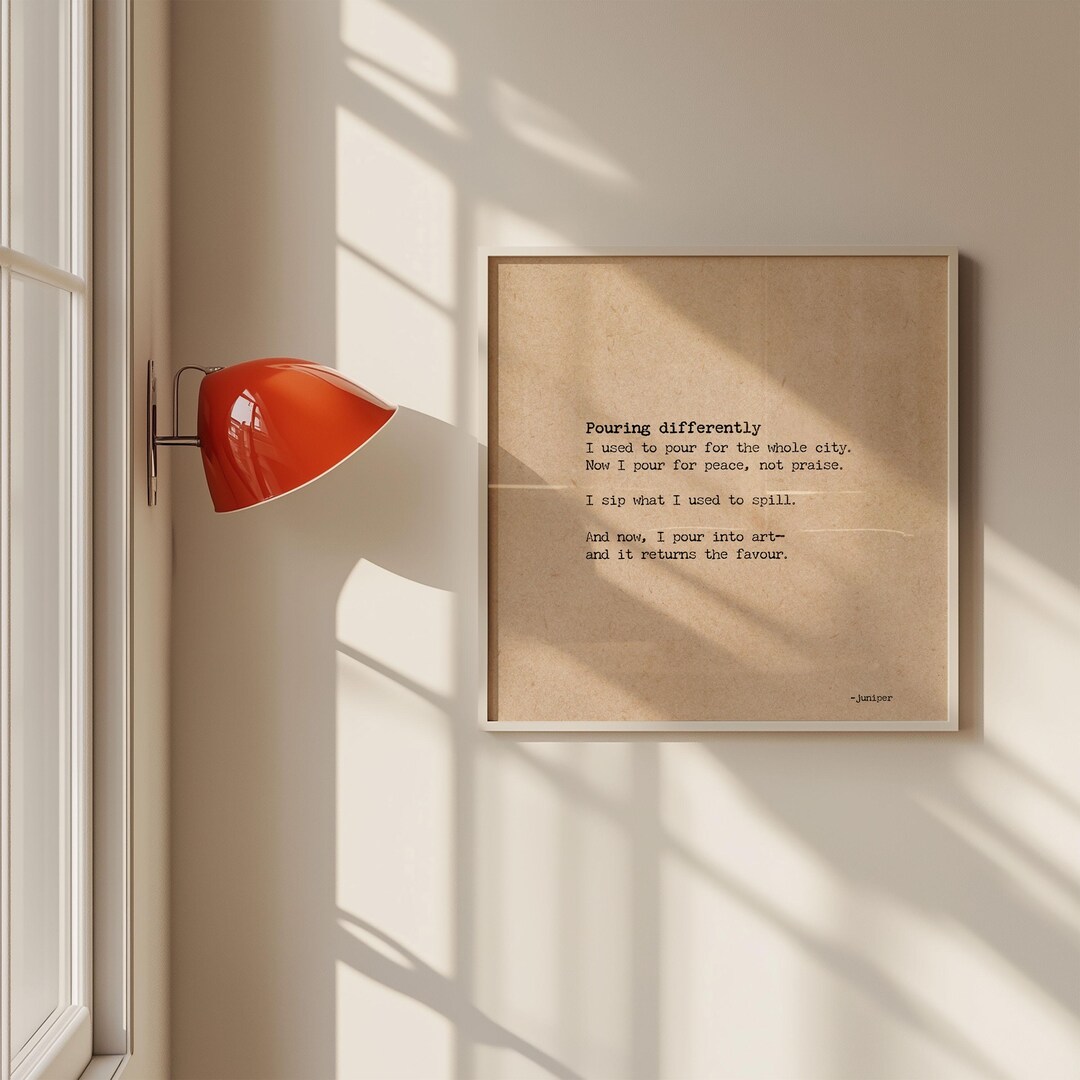 Minimalist Poem Print – Typewriter Style Wall Art, Self-healing Quote ...