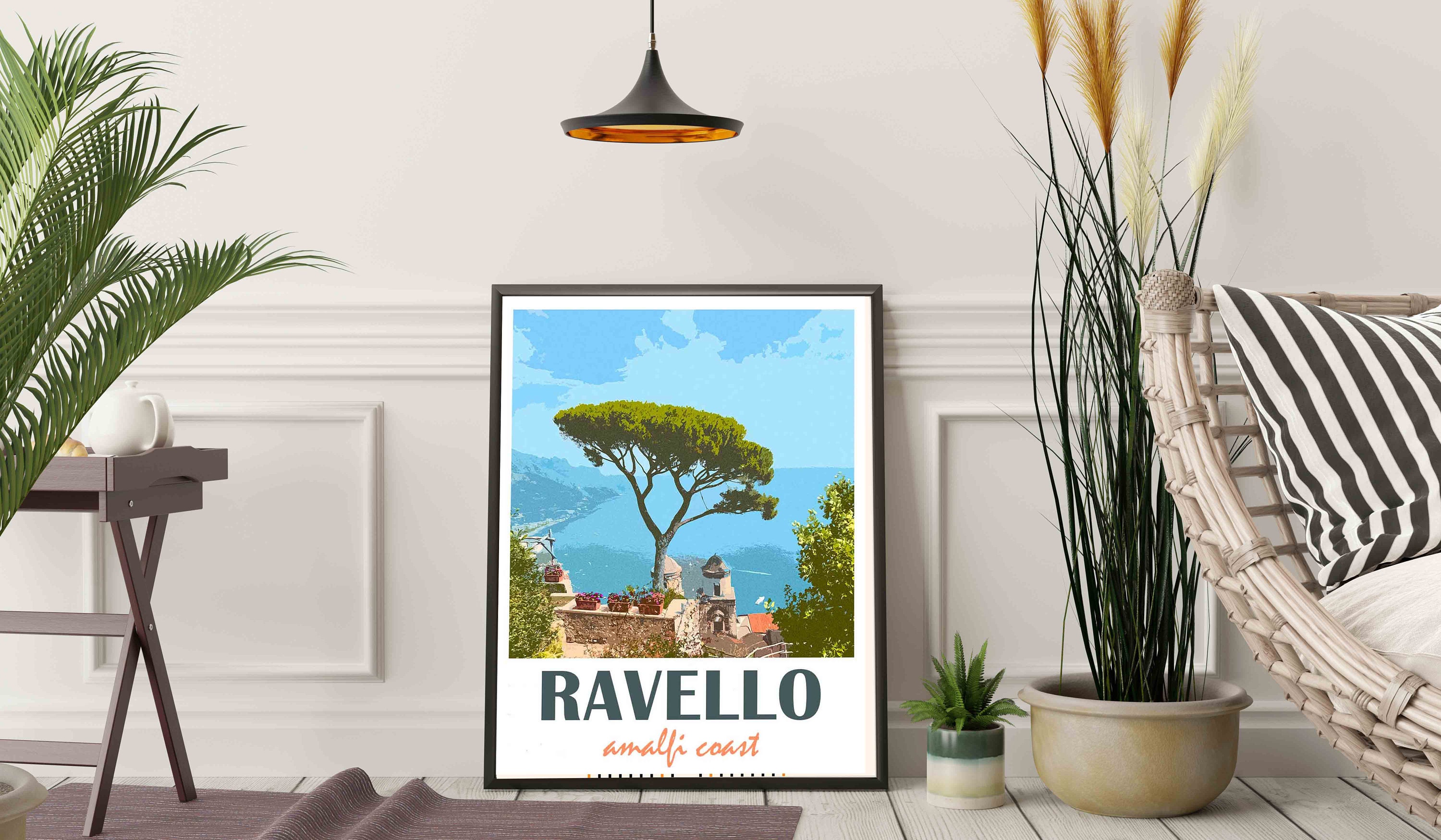 Ravello, Italy Amalfi Coast Travel Poster Most Famous Tree in Italy ...