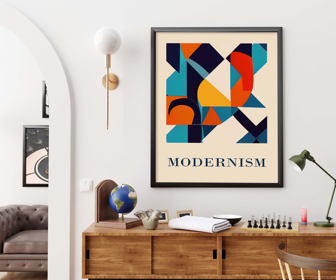 Modernism Abstract Wall Art Mid Century Modern Abstract Wall Art - Etsy