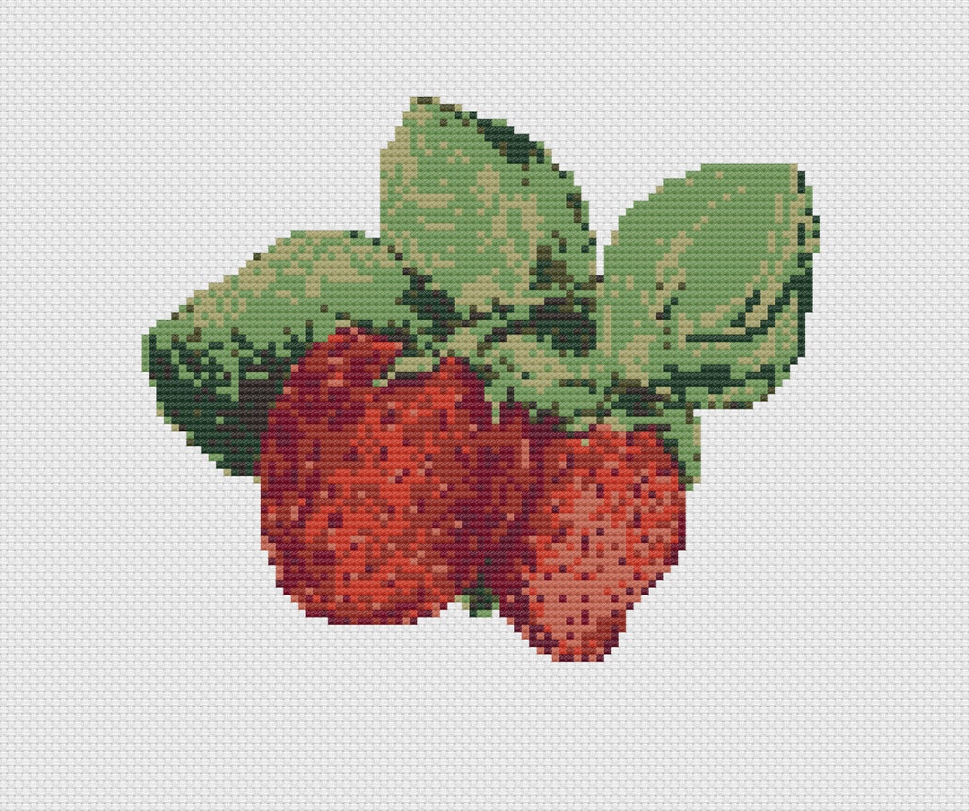 Strawberry Cross Stitch Pattern Pdf-digital Download - Etsy