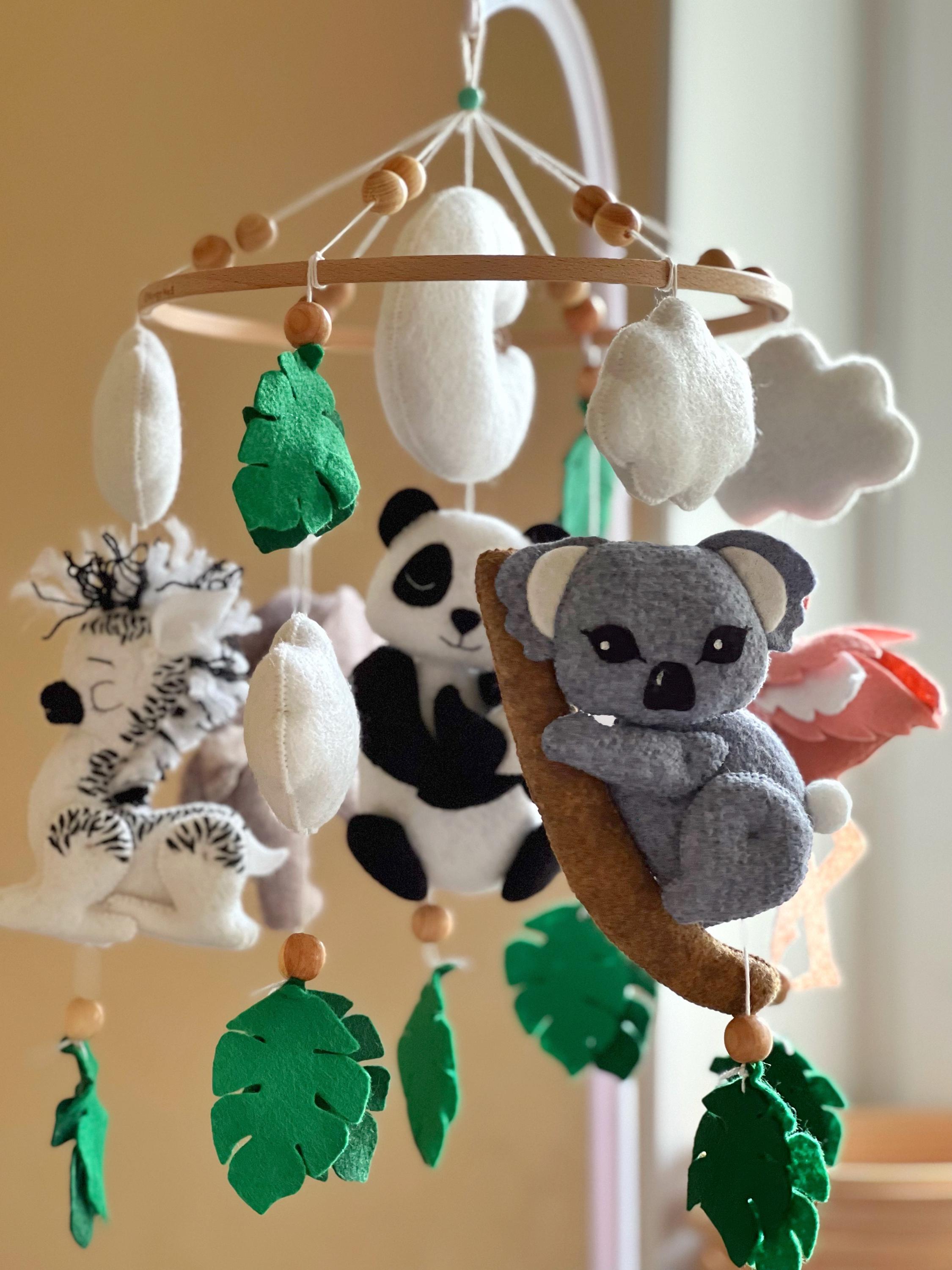 Baby Mobile Safari Animals Tropical Mobile Crib With Lion, Elephant ...