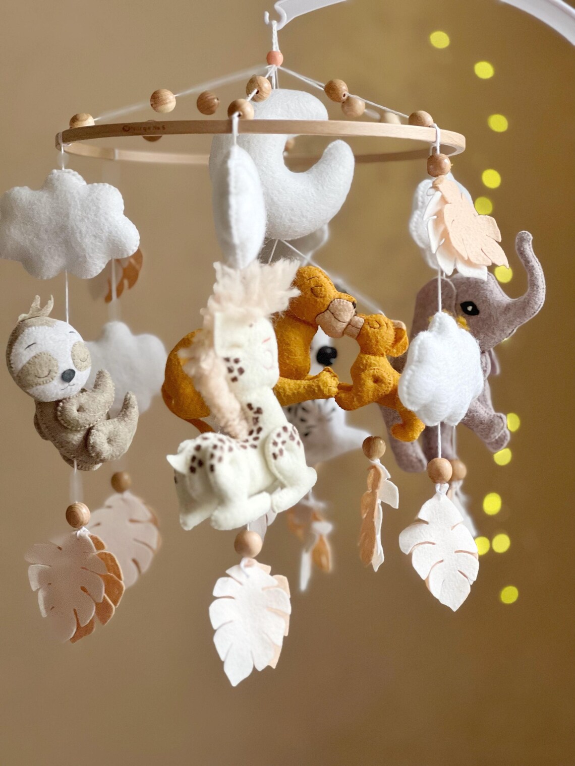 Baby Mobile Safari Animals Tropical Mobile Crib With Lion, Elephant ...