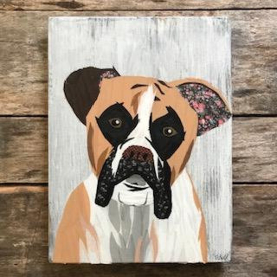 Boxer Dog Wall Art - Etsy