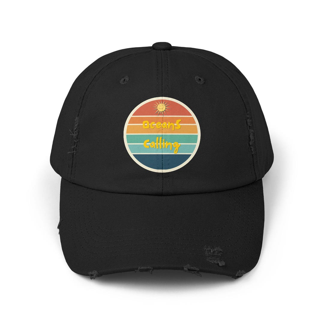 Oceans Calling Unisex Distressed Cap - Etsy