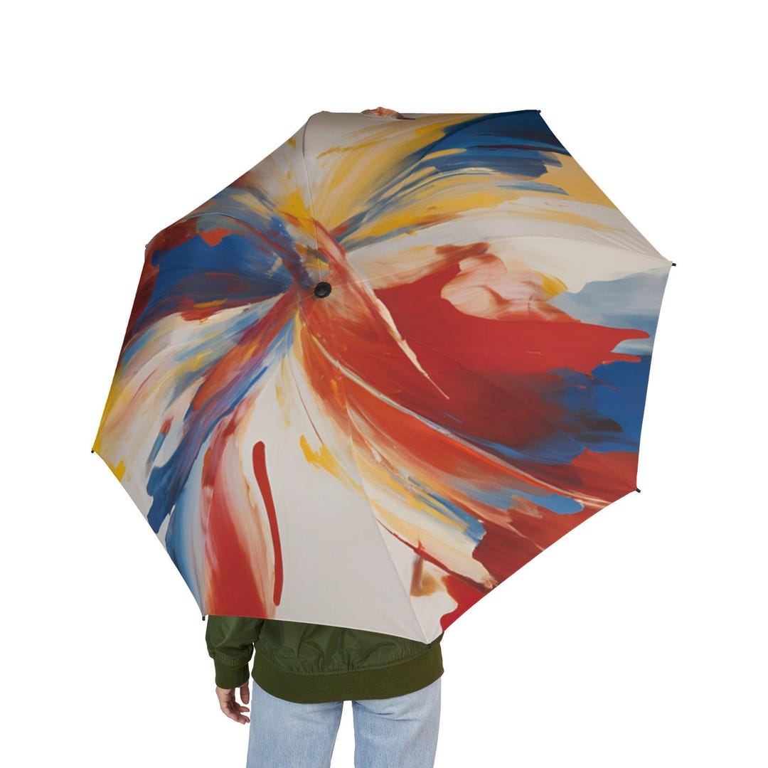 Color Splash Umbrella: Semi-automatic Foldable Travel Accessory - Etsy
