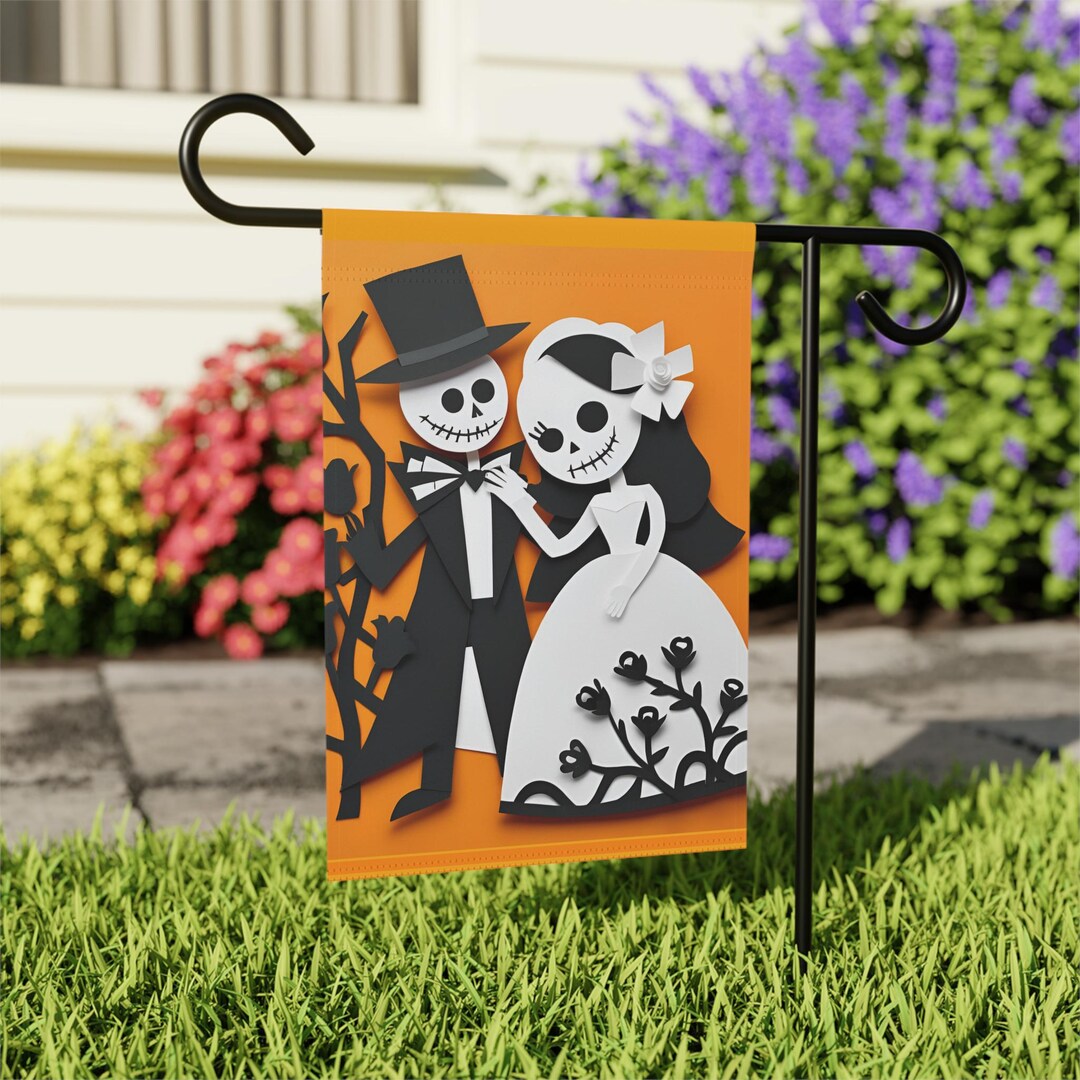 Halloween Skeleton Corpses Bride and Bridegrom Garden & House Banner - Etsy