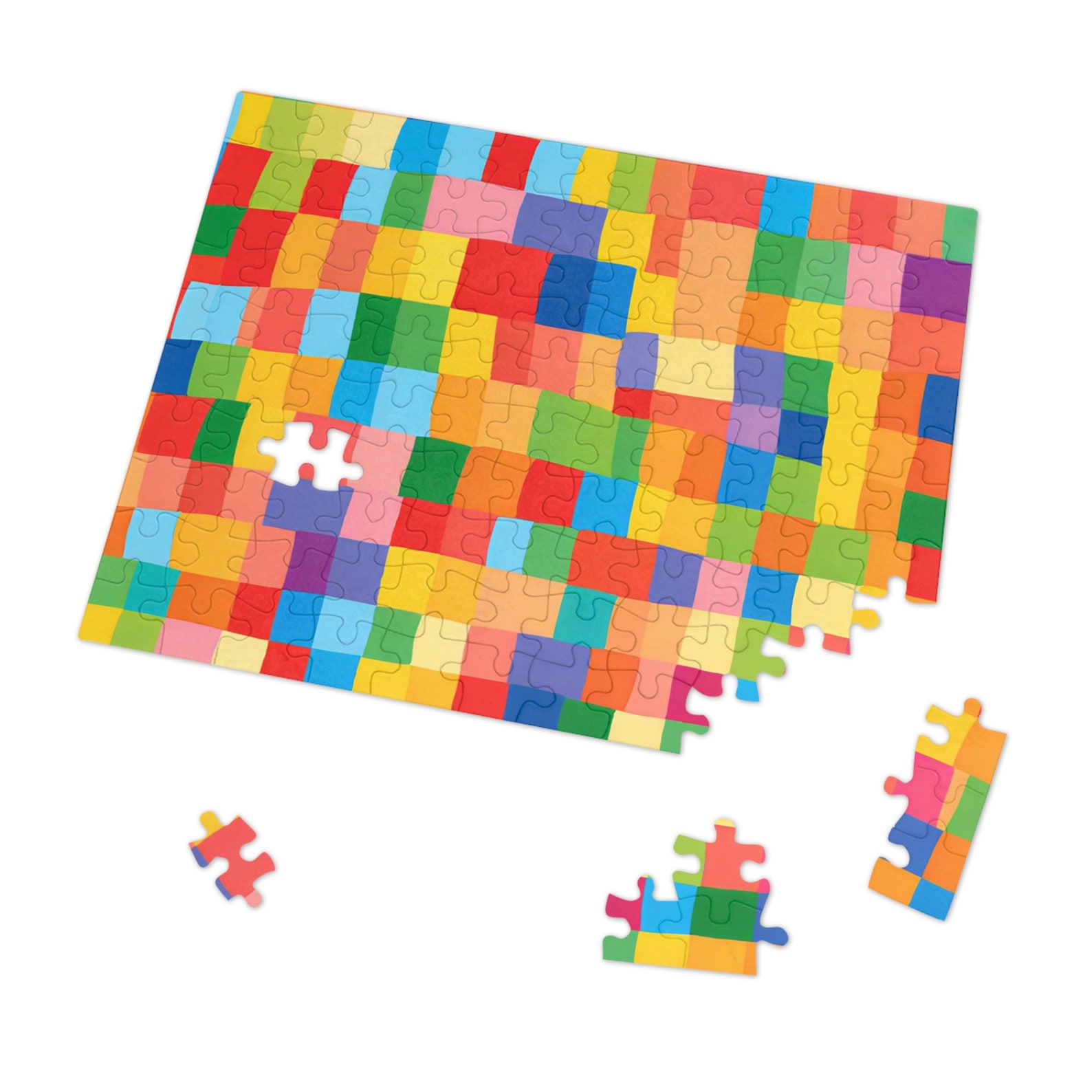 Abstract Colorful Shapes Jigsaw Puzzle 30, 110, Piece Variations - Etsy