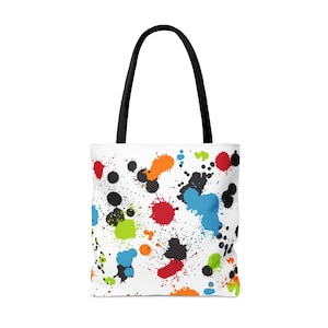 Splatter Splash Paint Art Color Tote Bag - Etsy