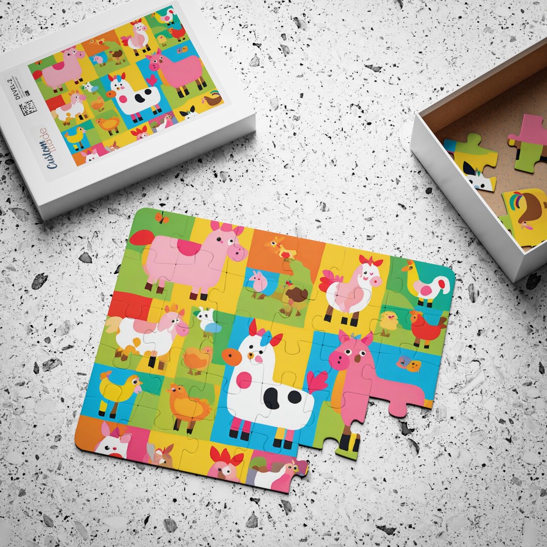 Fun Farm Animals Kids' Puzzle, 30-piece - Etsy