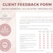 Client Feedback Form Template, Printable Forms for Therapists ...