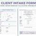 Client Intake Form Digital Template, Therapy Signup Form, Therapy ...
